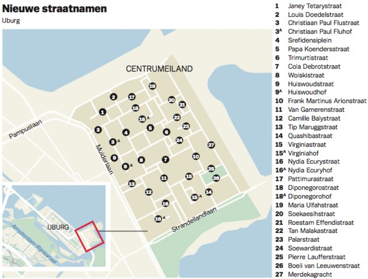 27 straten vernoemd naar strijders tegen koloniale overheersing | Het ...