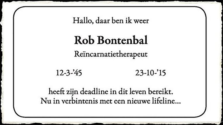 De man achter het overlijdensbericht van het jaar | De Volkskrant