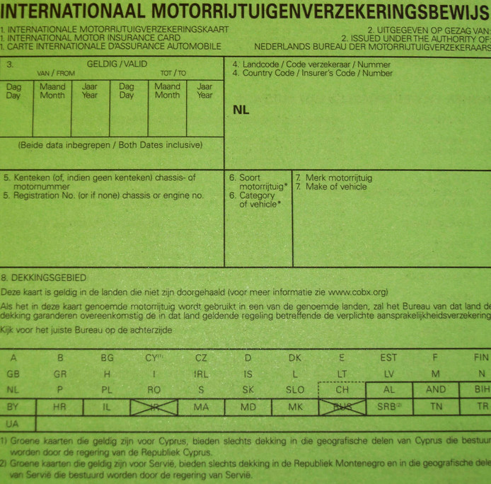 Waarom heet het verzekeringsbewijs nog groene kaart? | Auto | AD.nl